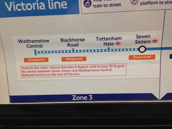 No Victoria Line during August | StationMasterApp